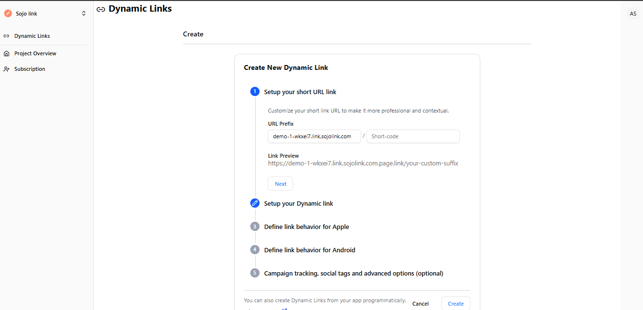 SojoLink - Firebase Dynamic Links Alternative